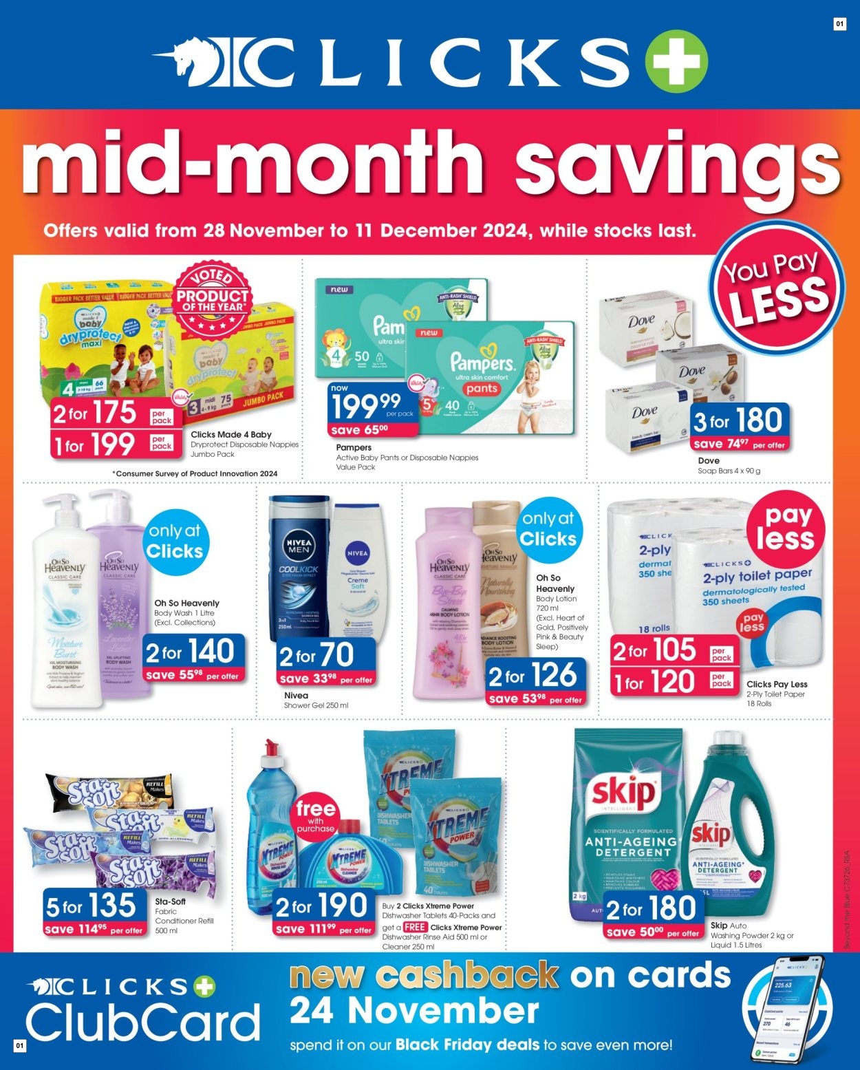 Clicks Catalogue 28 Nov–11 Dec – 48 pages