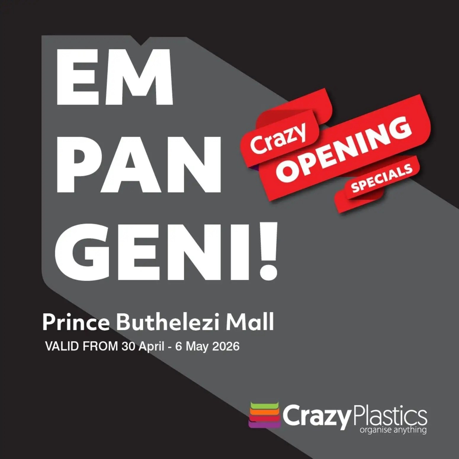 Crazy Plastics Specials this week – 1 catalogue live now