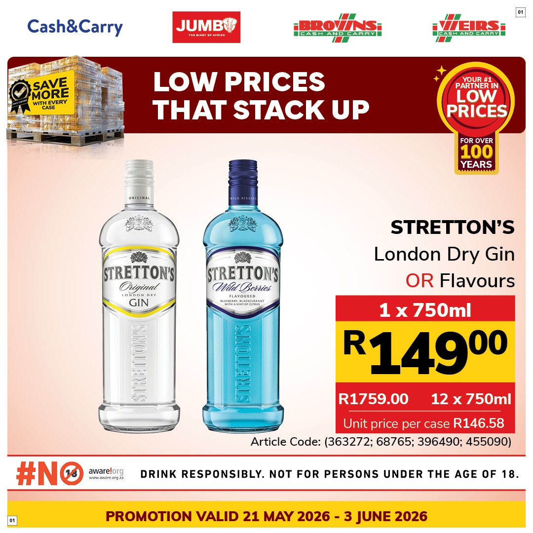 Jumbo Cash And Carry Catalogue 21 May–3 Jun – South Africa Specials ...
