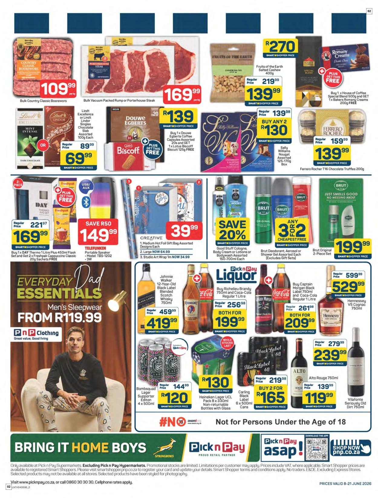 Pick N Pay Supermarket Catalogue 8 Jun–21 Jun – 2 pages